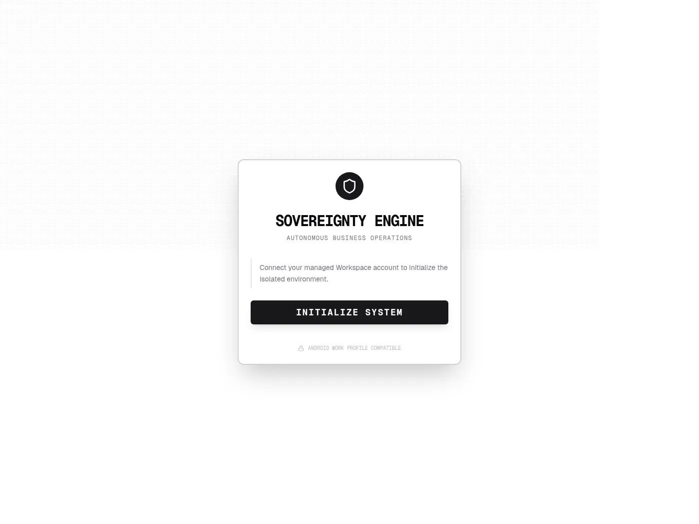 Sovereignty Engine Dashboard