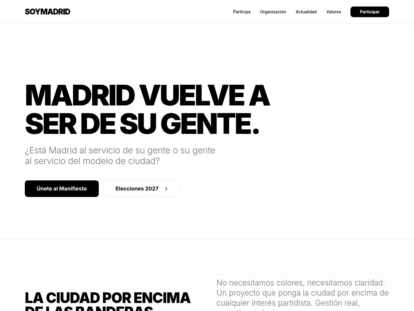 SoyMadrid Landing Page