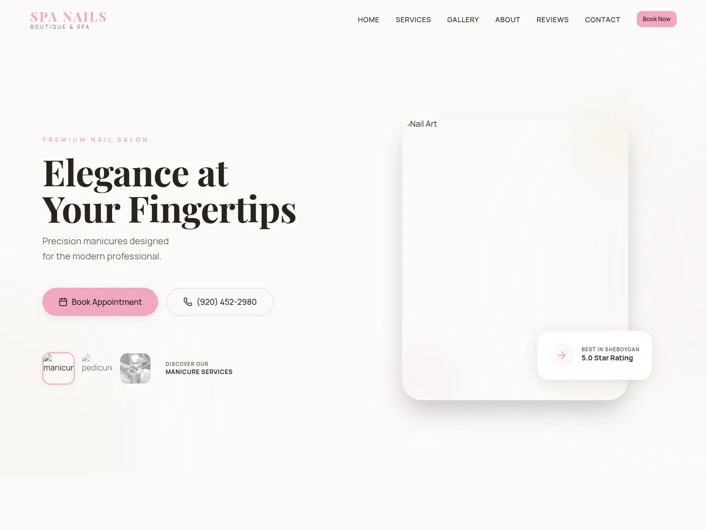 Spa Nails Boutique Site