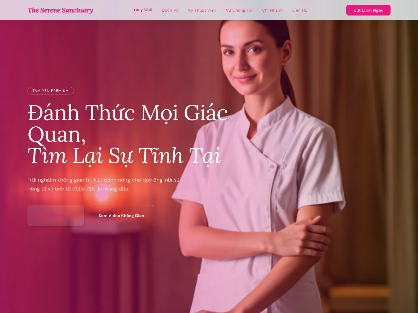 Spa Website High-Fidelity Rebuild