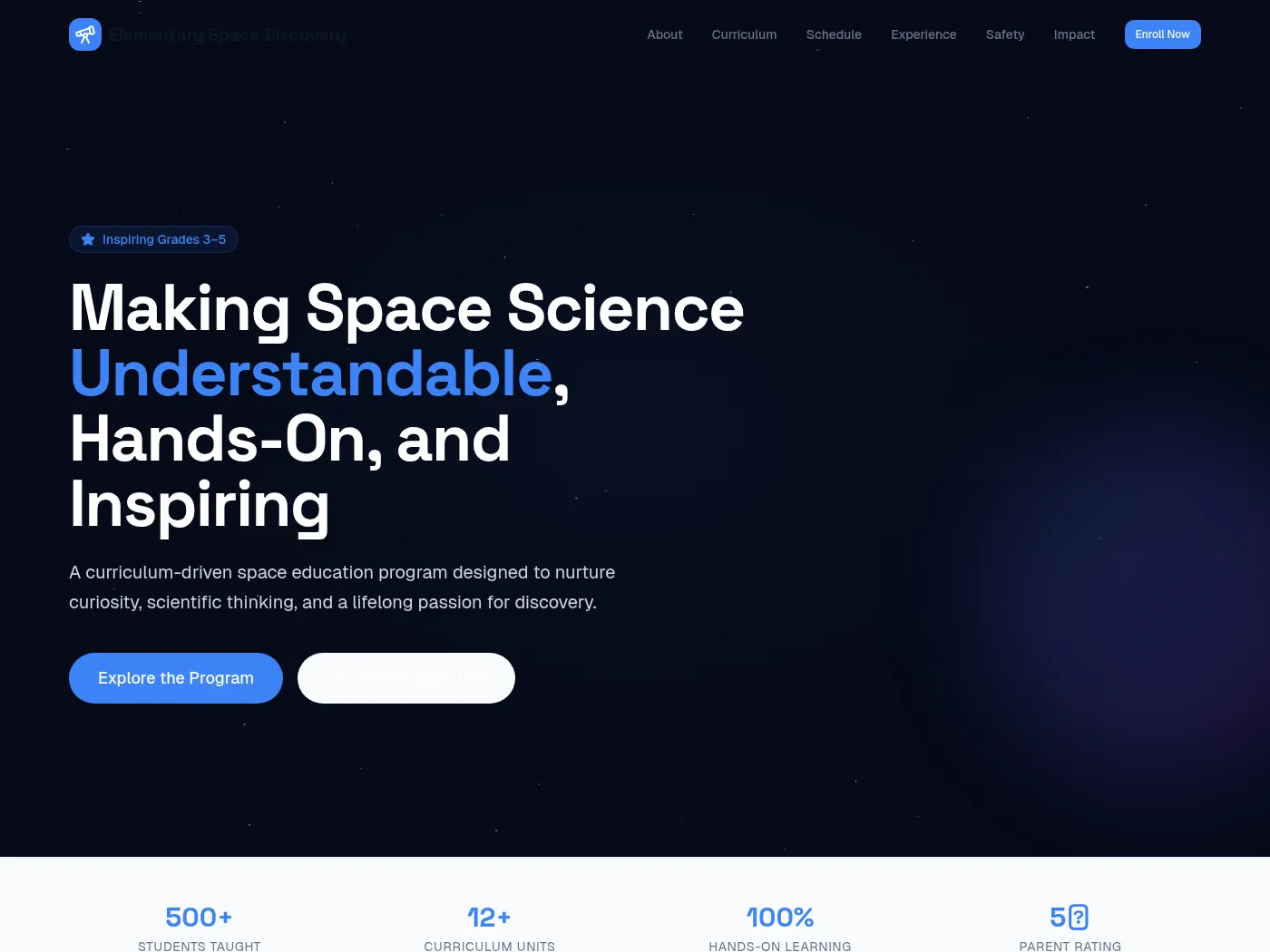 Elementary Space Discovery Site