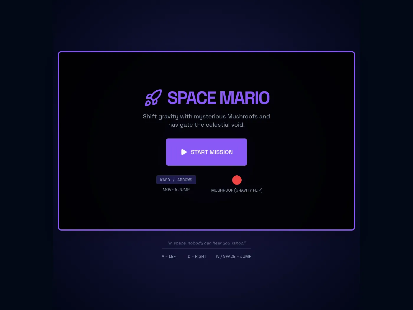 Space Mario Gravity Game