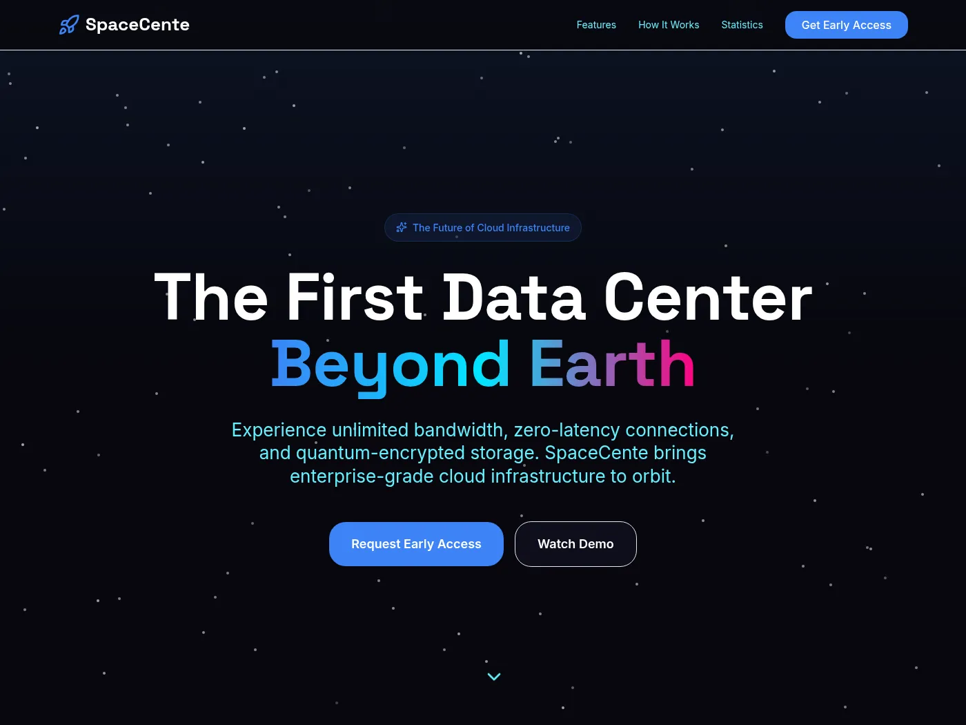 Space Data Center Landing