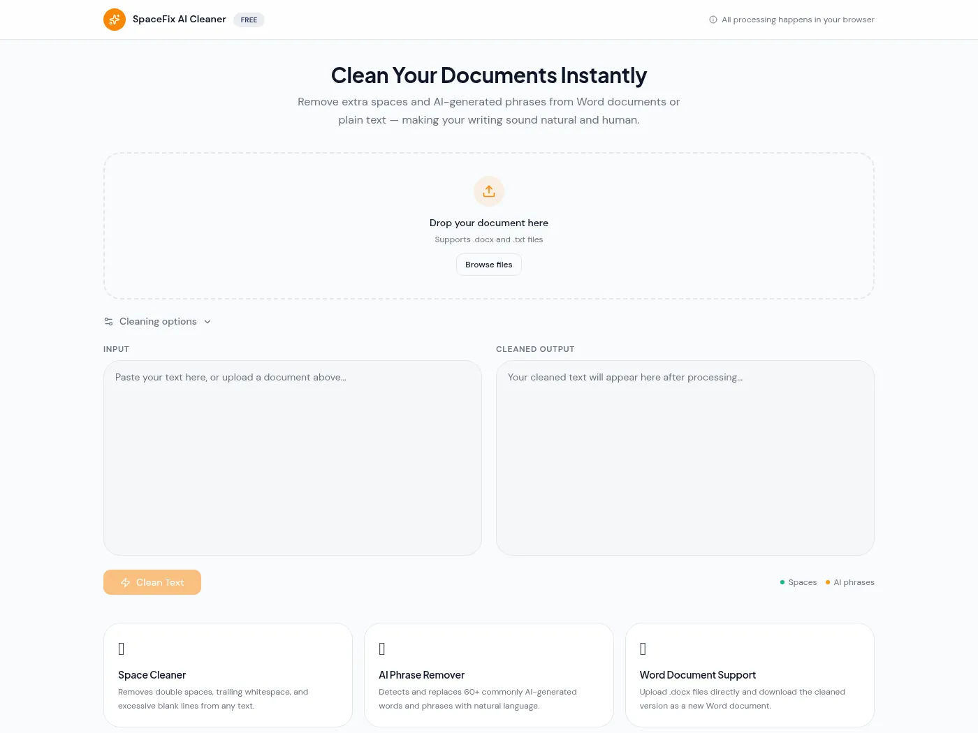 SpaceFix AI Cleaner