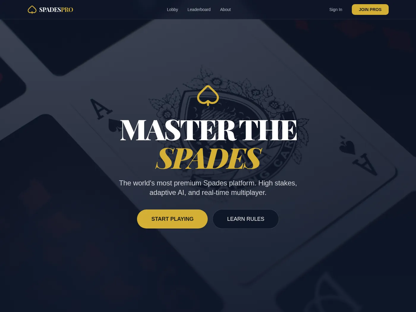 Spades Pro Platform