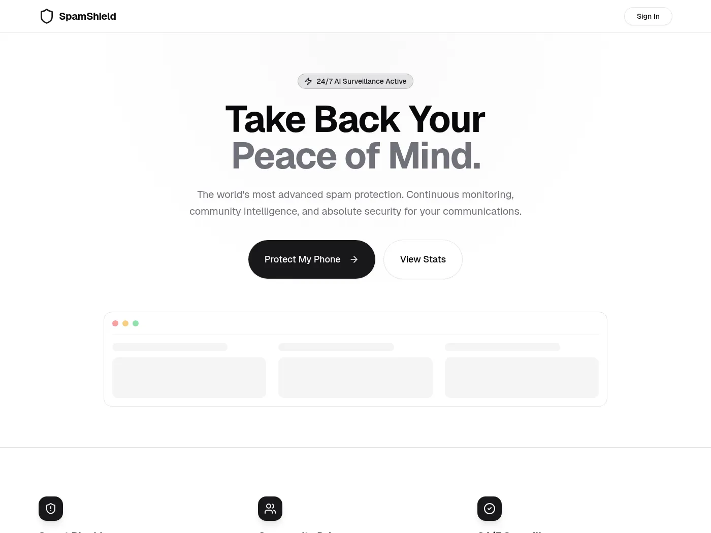 Spam Shield App