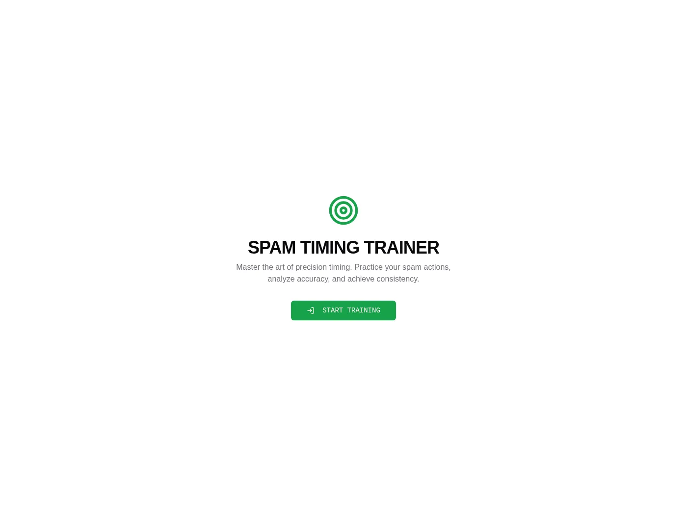 Spam Timing Trainer