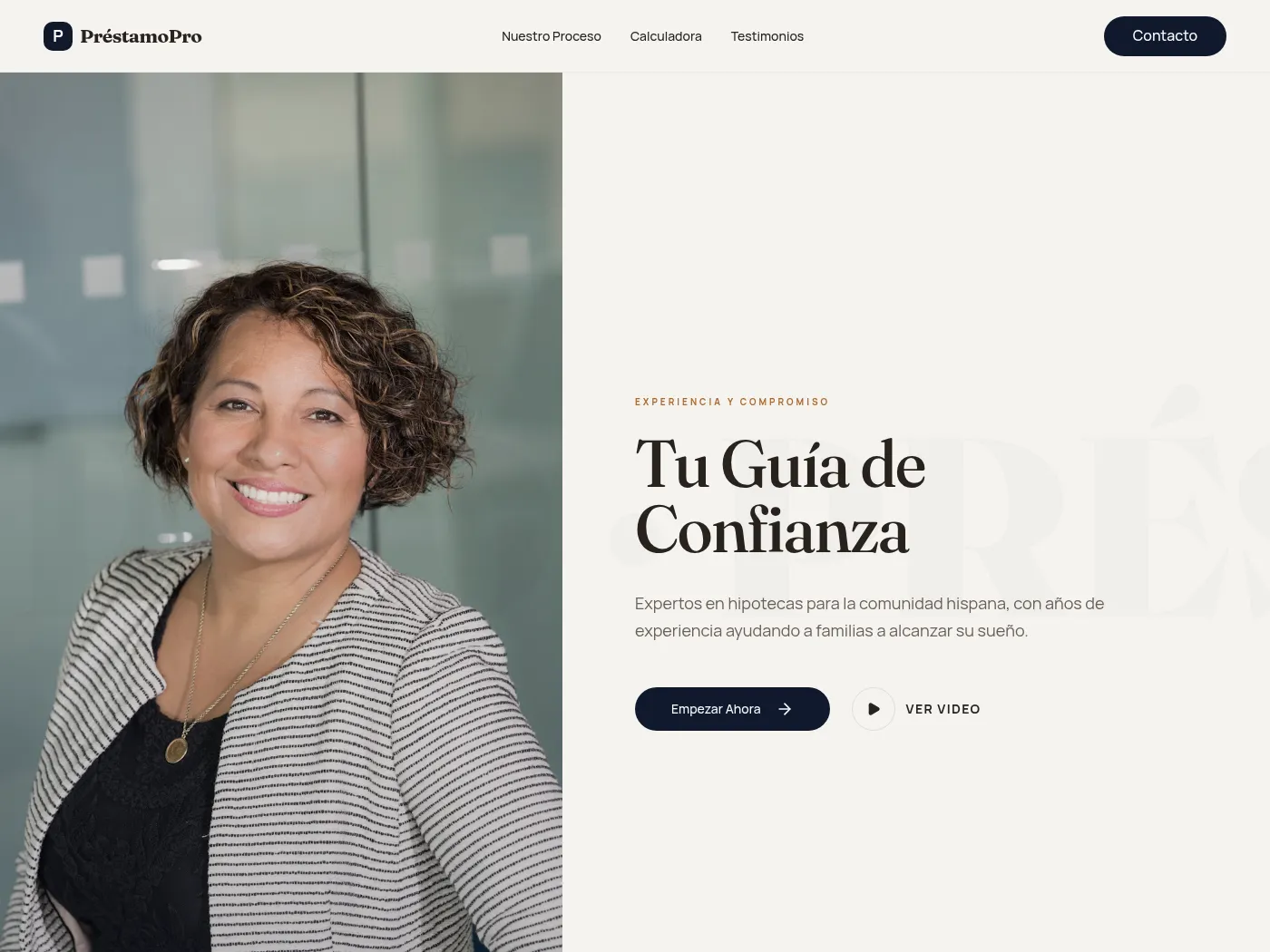 PréstamoPro Landing Page