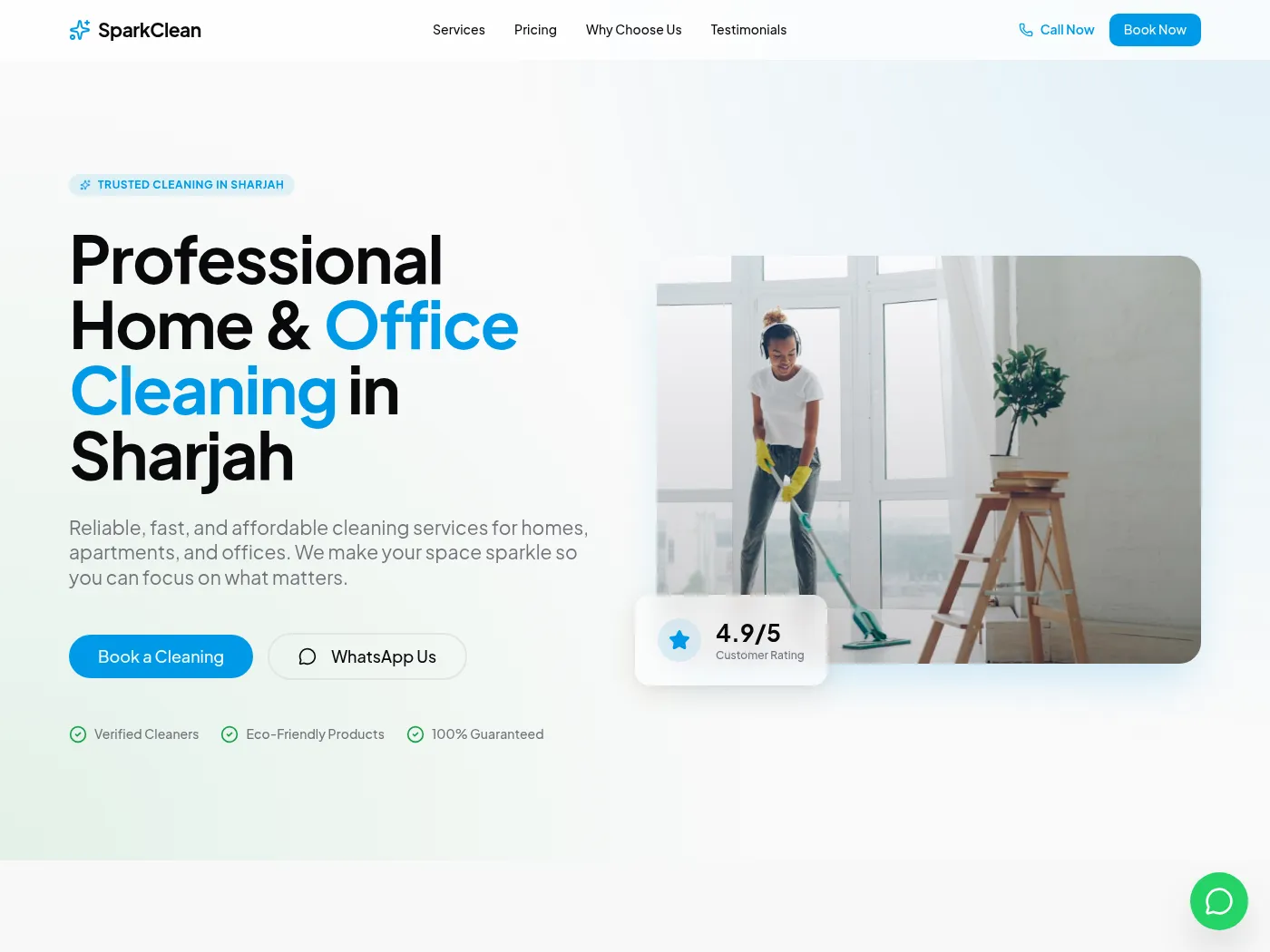 SparkClean Web Presence