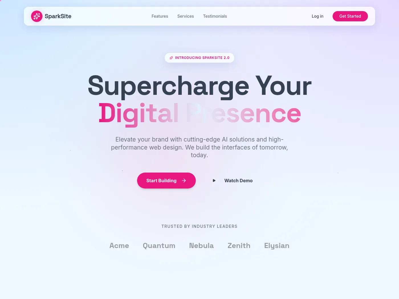 SparkSite Web Redesign
