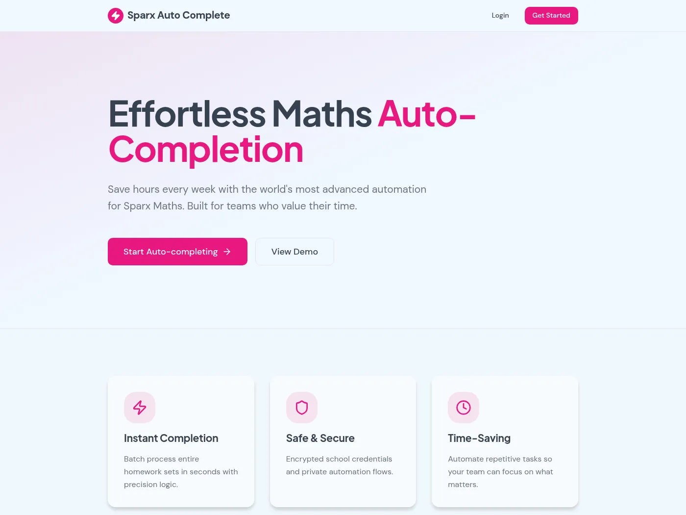 Sparx Auto Complete