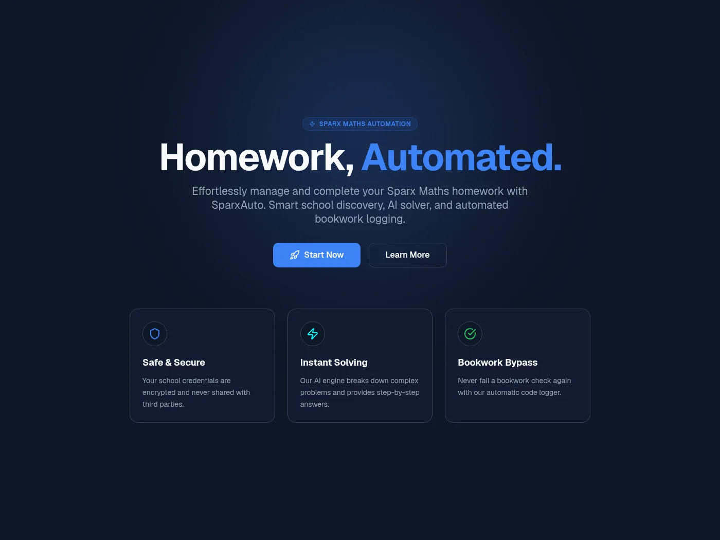 Sparx Auto Homework