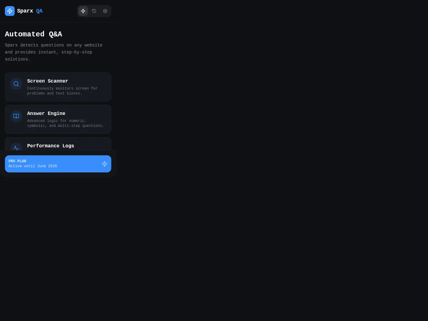 Sparx Q&A Extension