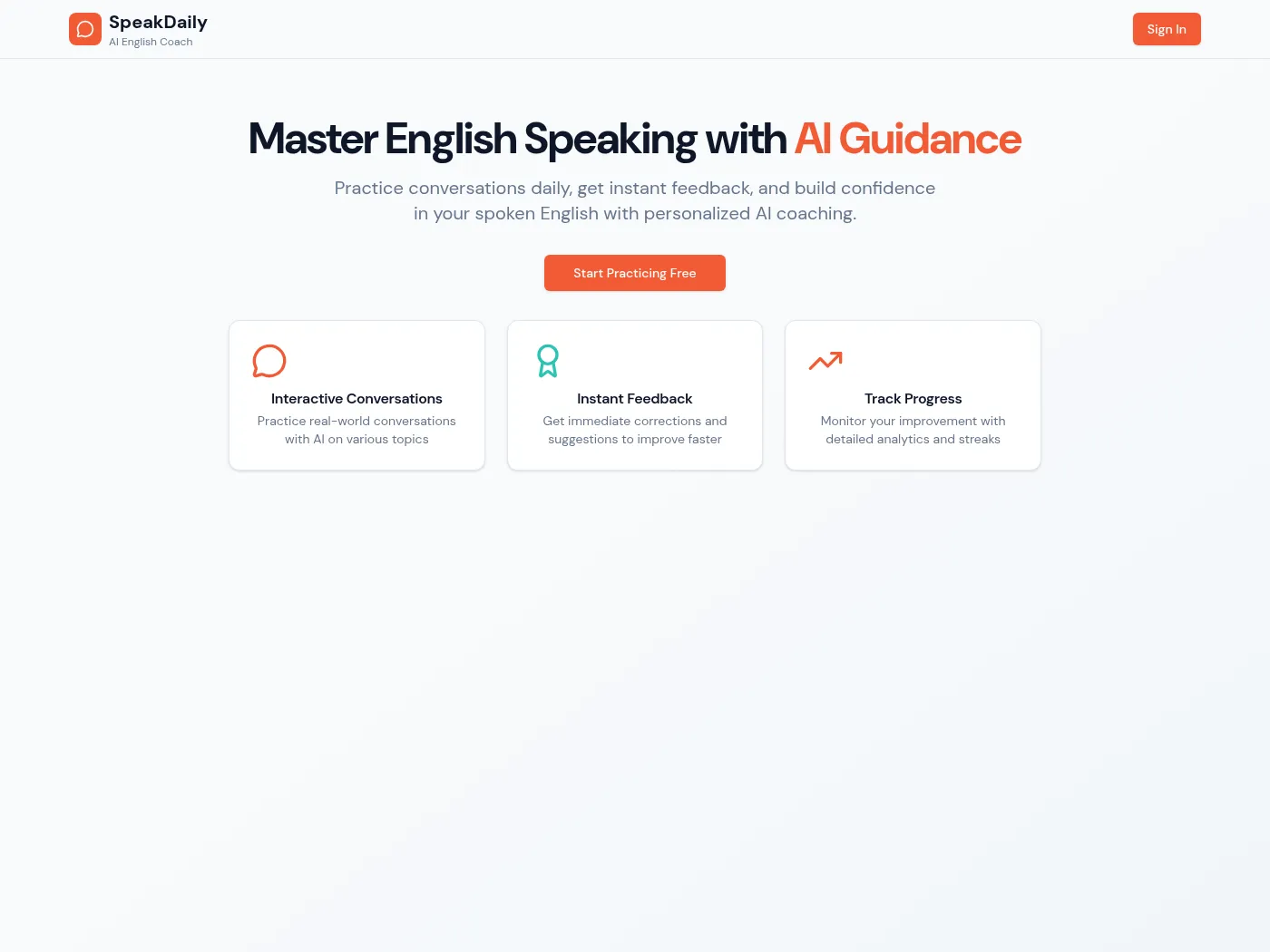 SpeakDaily AI Coach