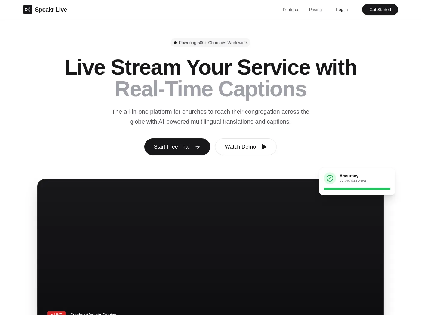 Speakr Live SaaS