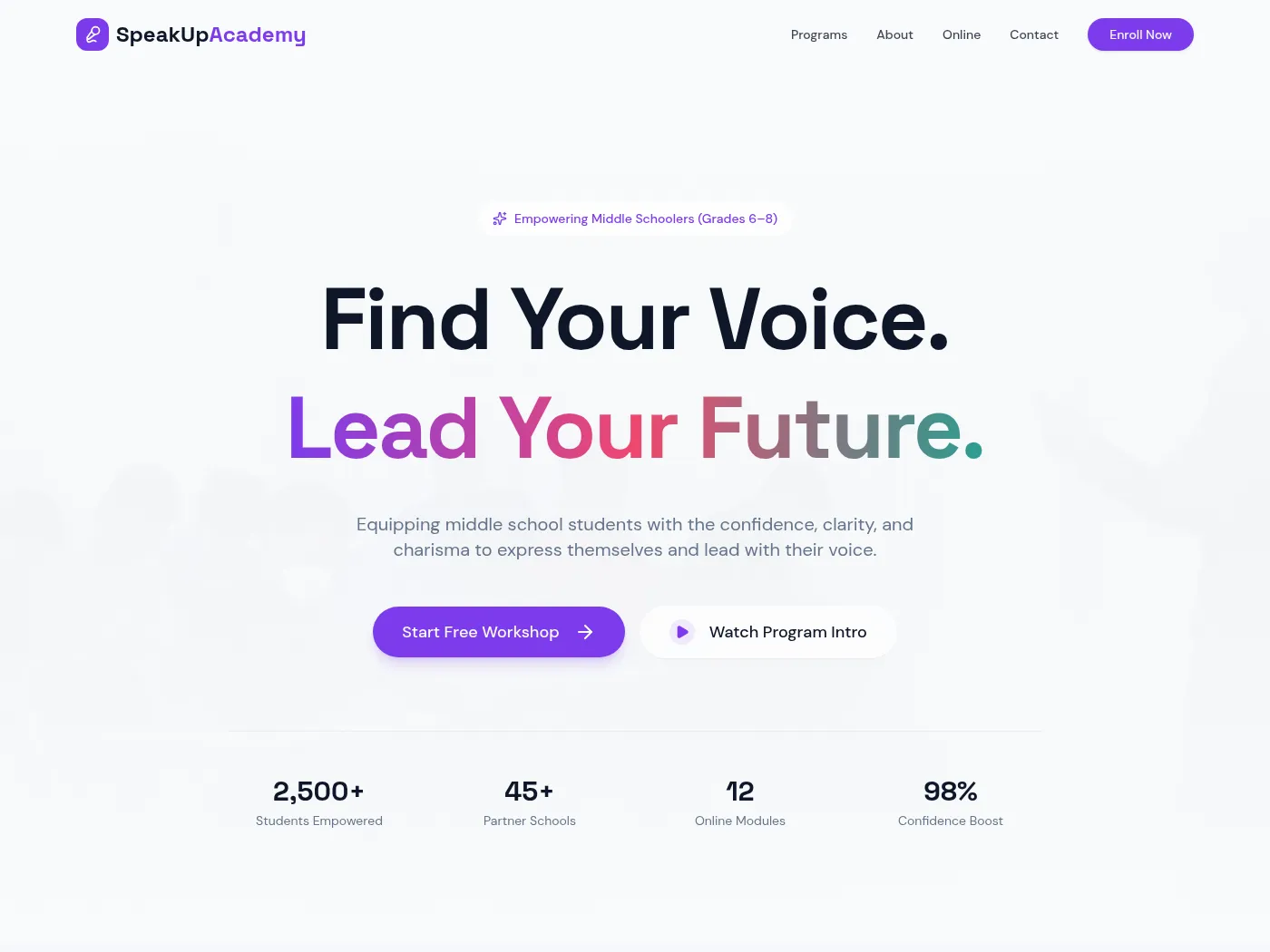 SpeakUp Academy Site