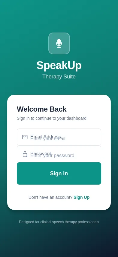 SpeakUp Therapy Suite
