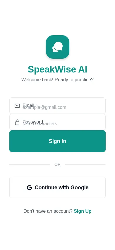 SpeakWise AI Tutor