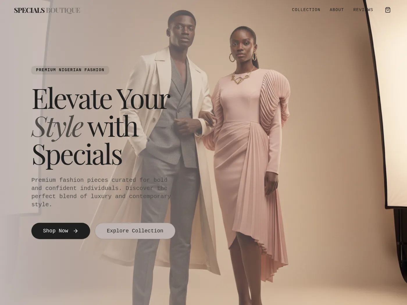 Specials Boutique Landing