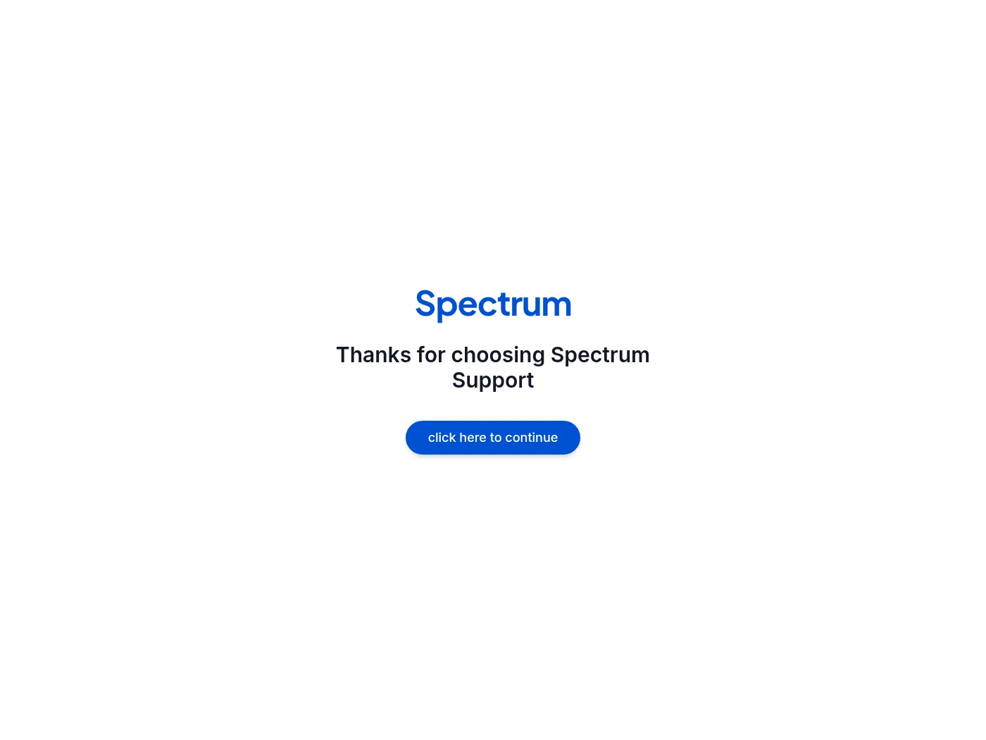 Spectrum Welcome Page