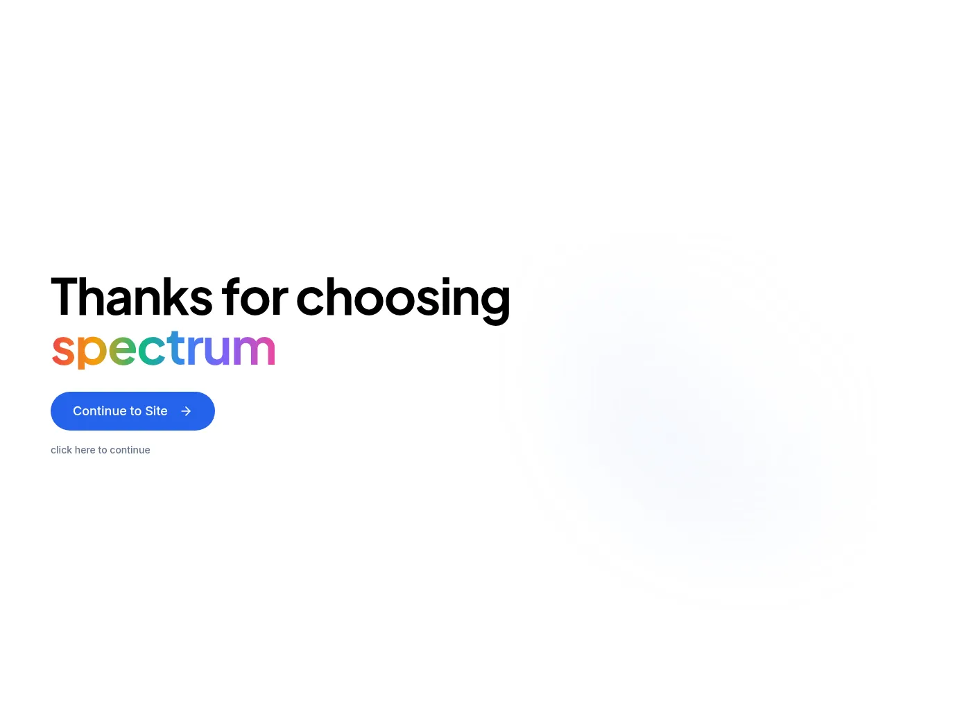Spectrum Landing Page