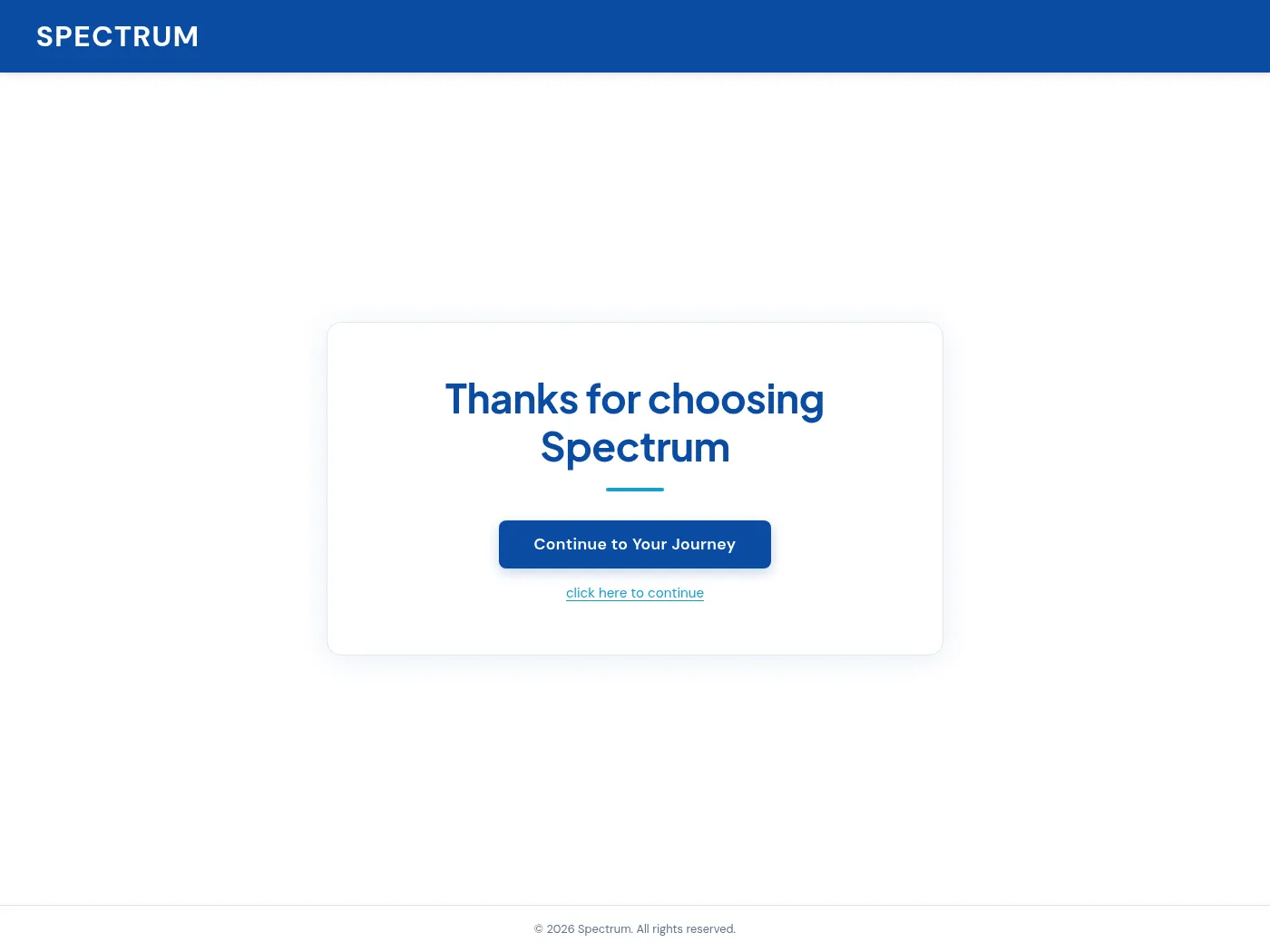 Spectrum Landing Page