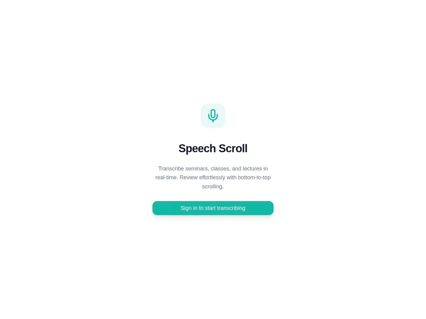 Speech Scroll Transcriber