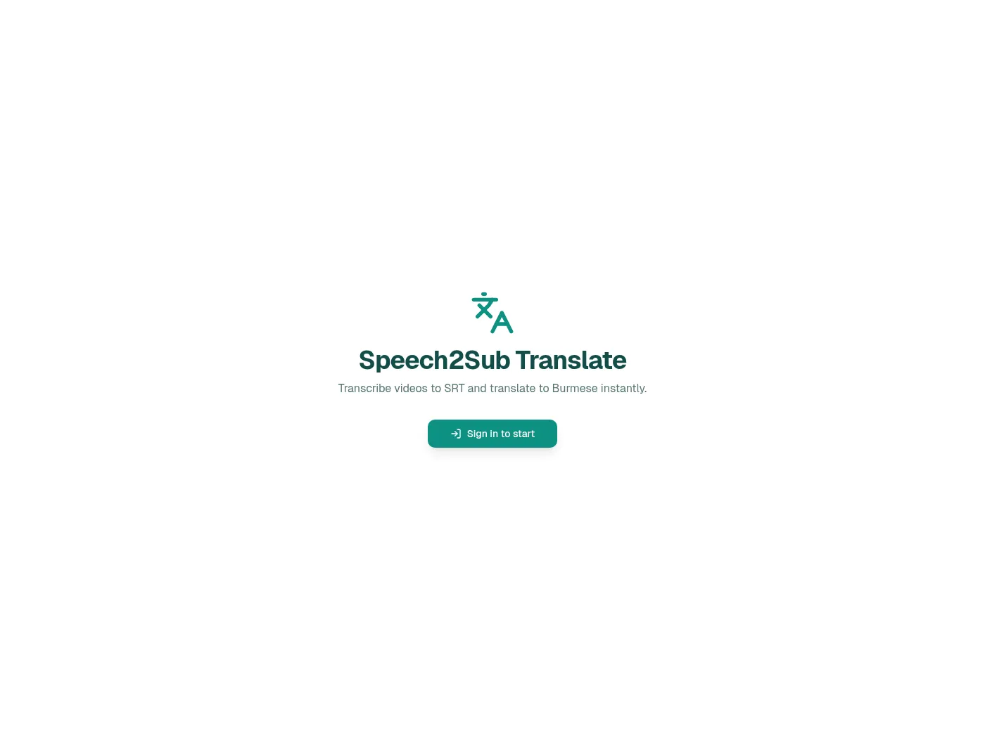 Speech2Sub Translate
