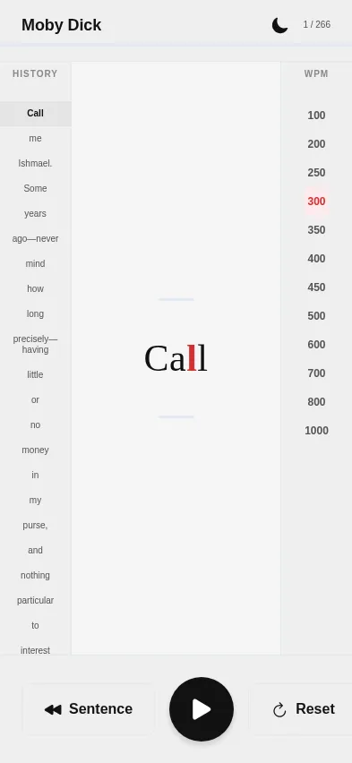 SpeedRead Mobile App