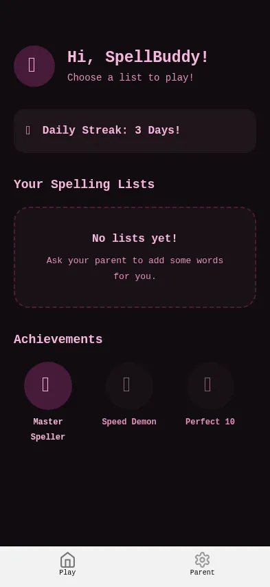 SpellBuddy Kids App