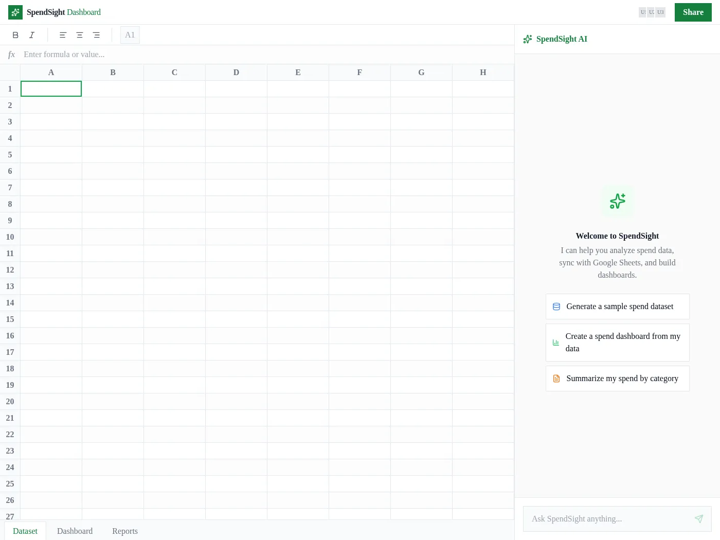 SpendSight Dashboard