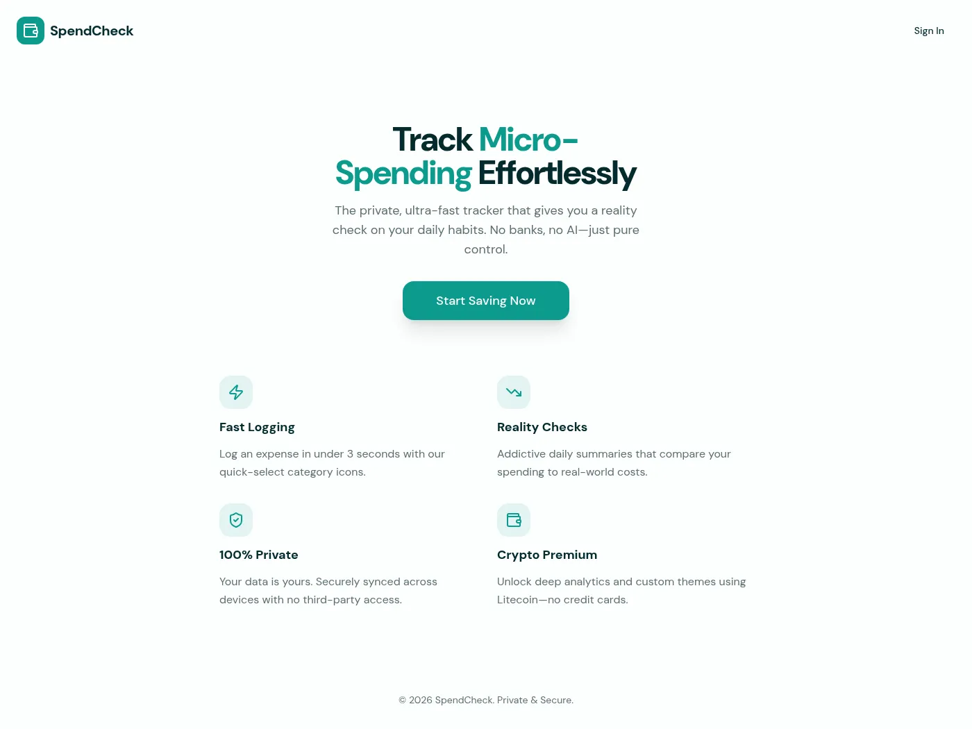 SpendCheck Tracker