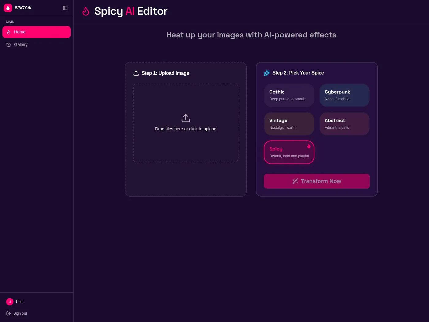 Spicy AI Image Editor