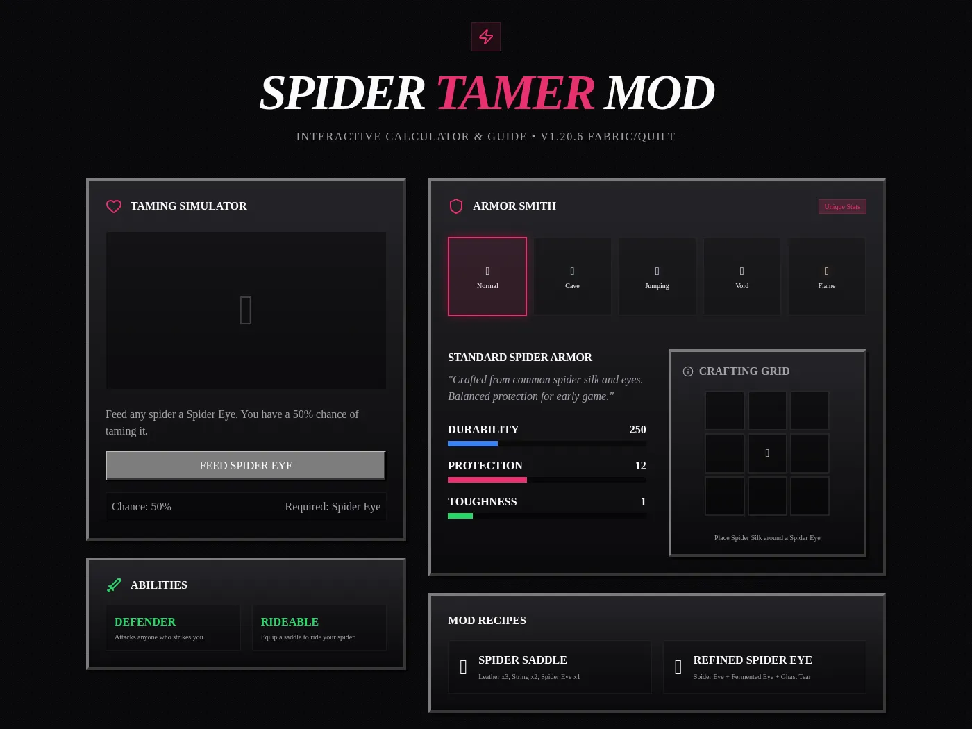Spider Tamer Mod