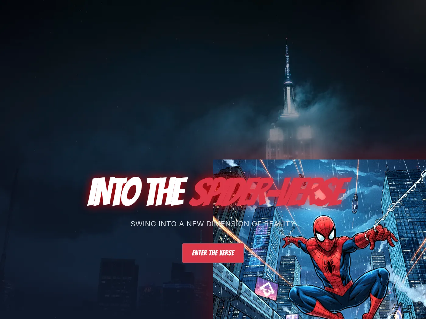 SpiderVerse Landing Experience