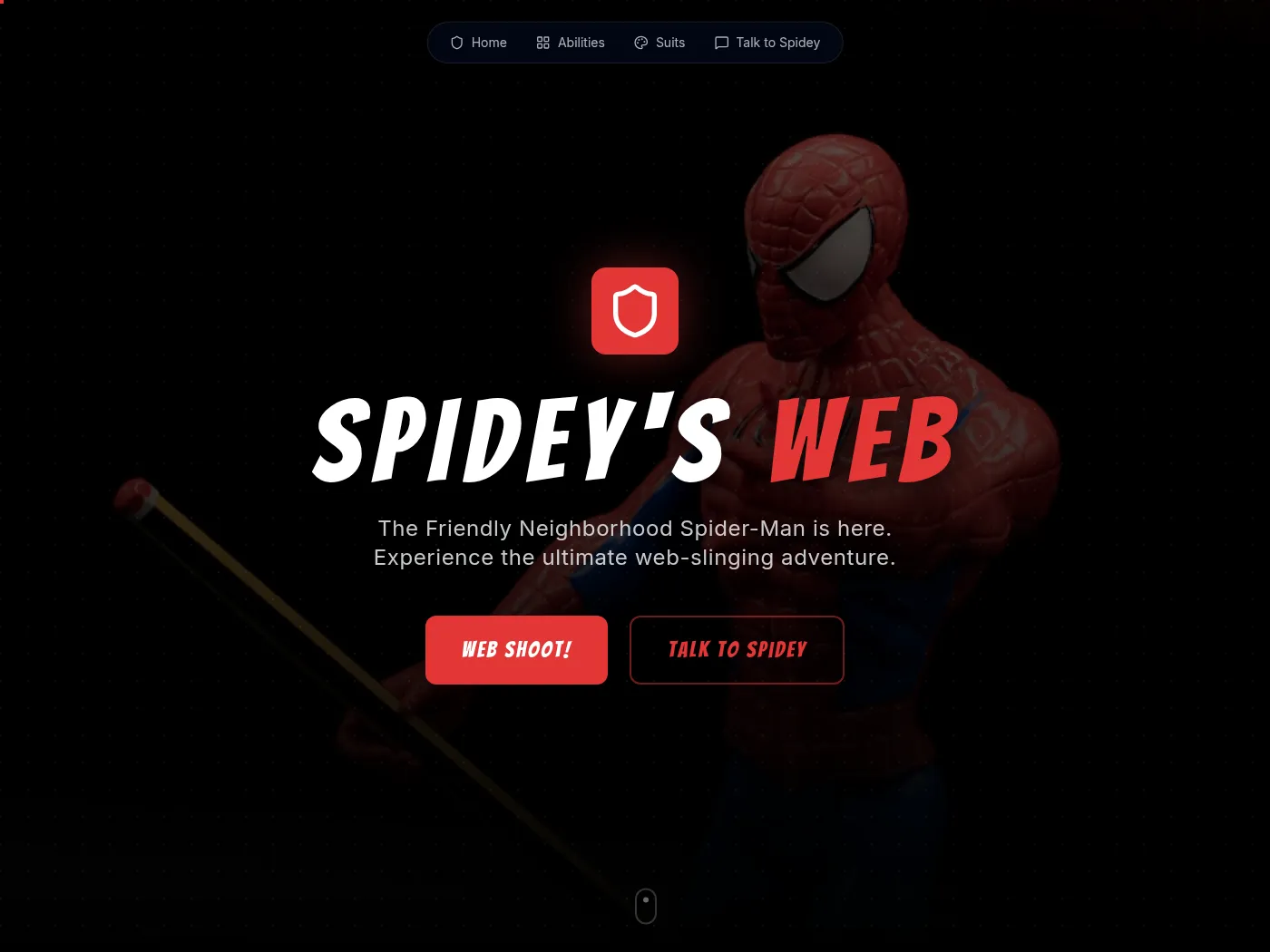 Interactive Spiderman Site