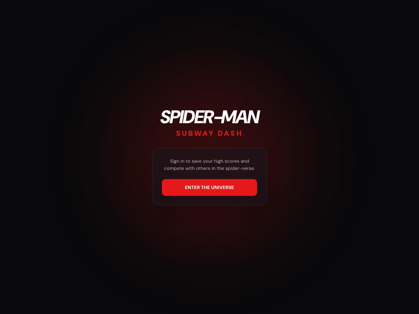 Spiderman Subway Dash