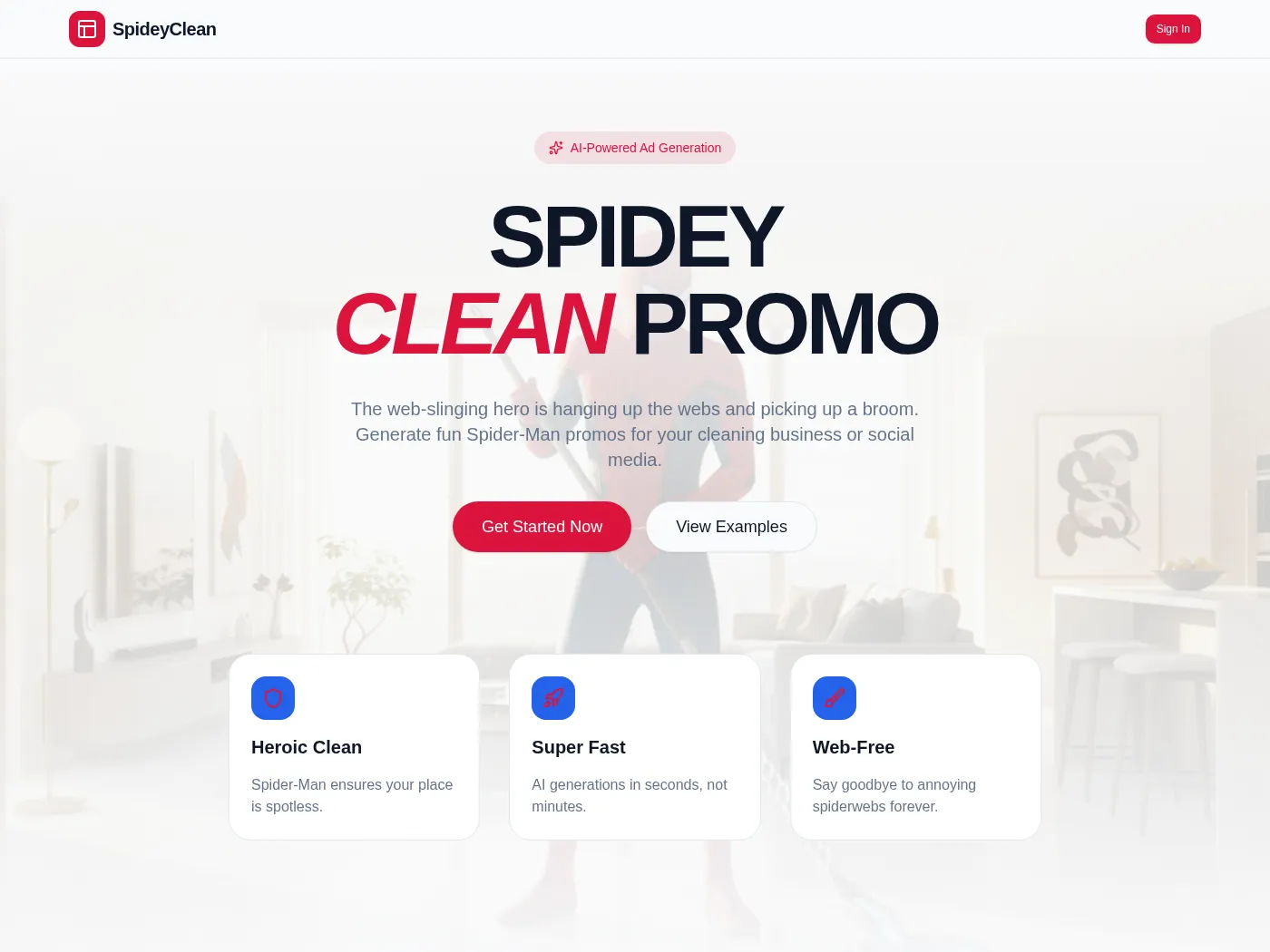 Spidey Clean Promo