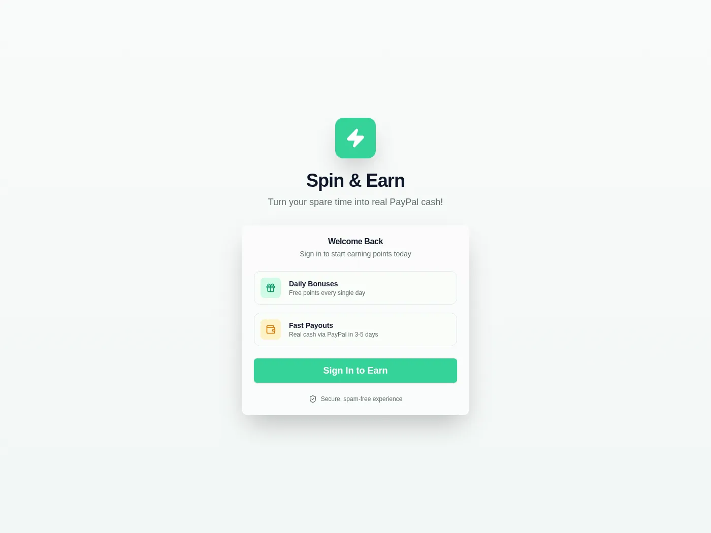 Spin & Earn Rewards
