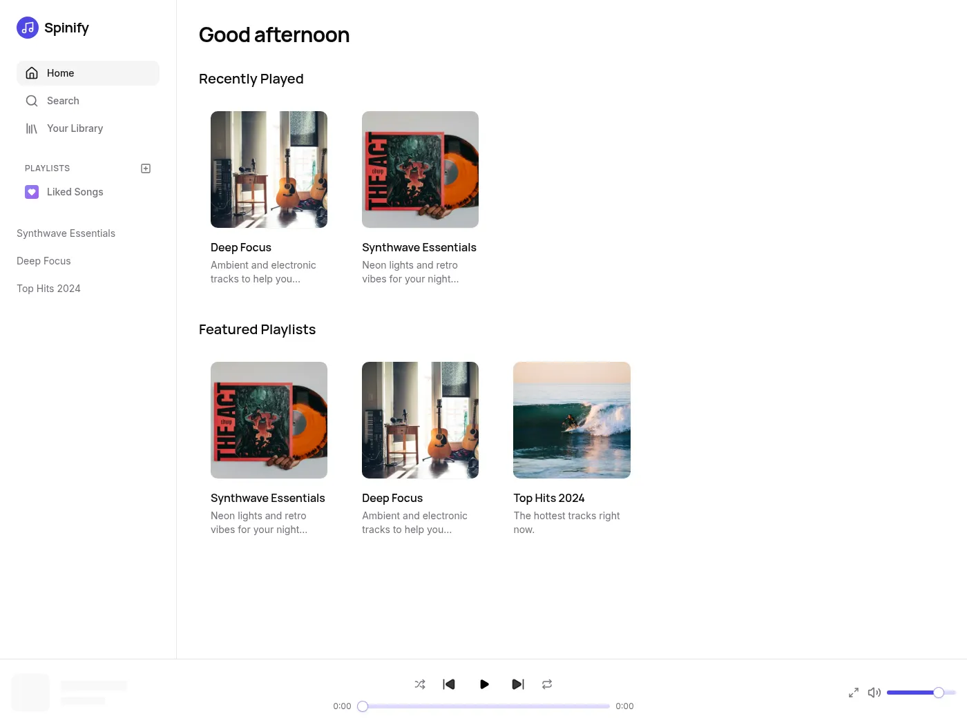 Spinify Music Player