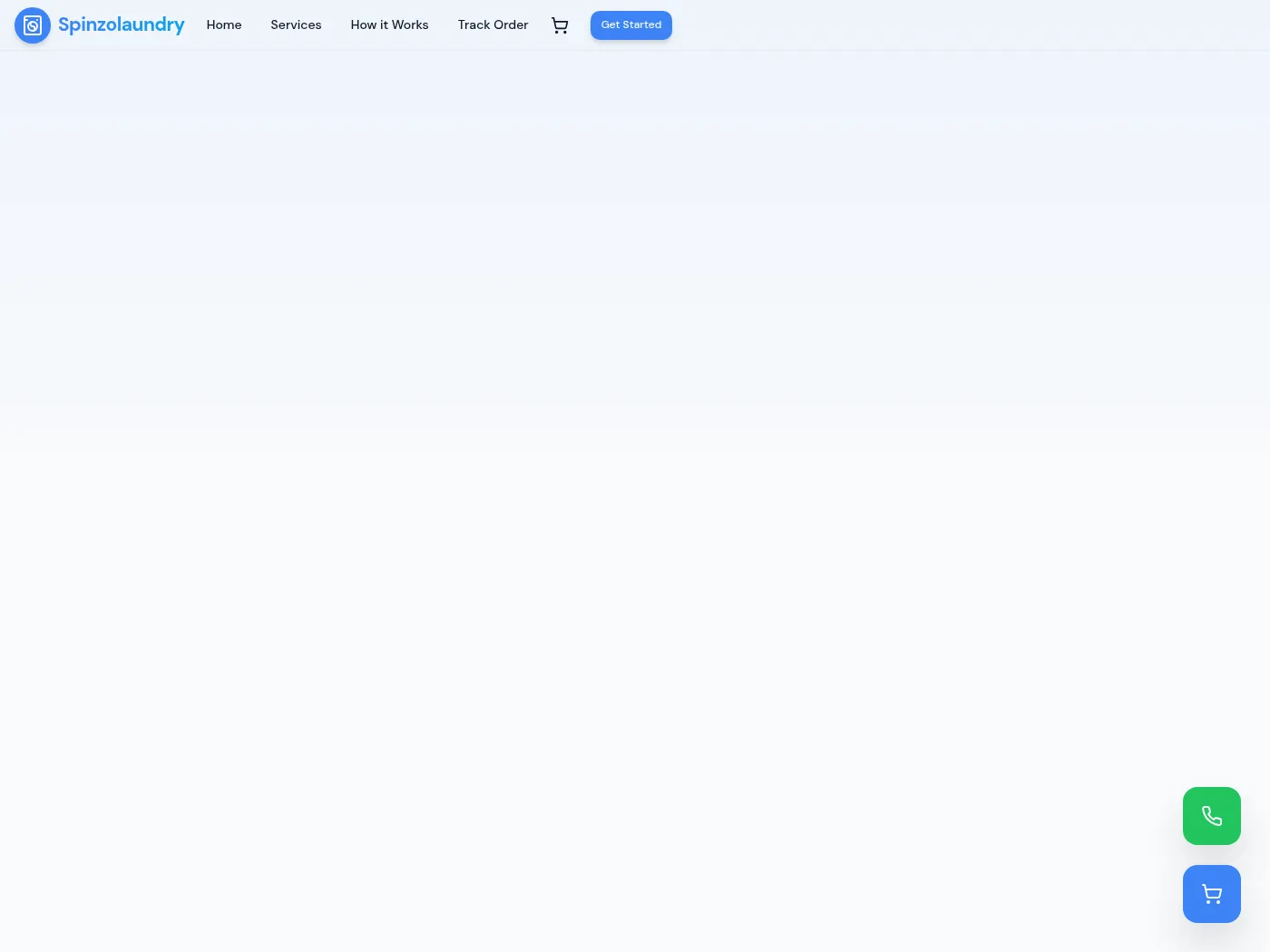 Spinzolaundry Web Experience