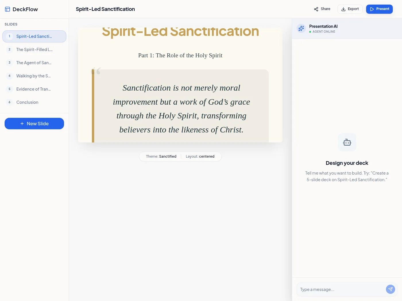 Spirit-Led Sanctification Slides