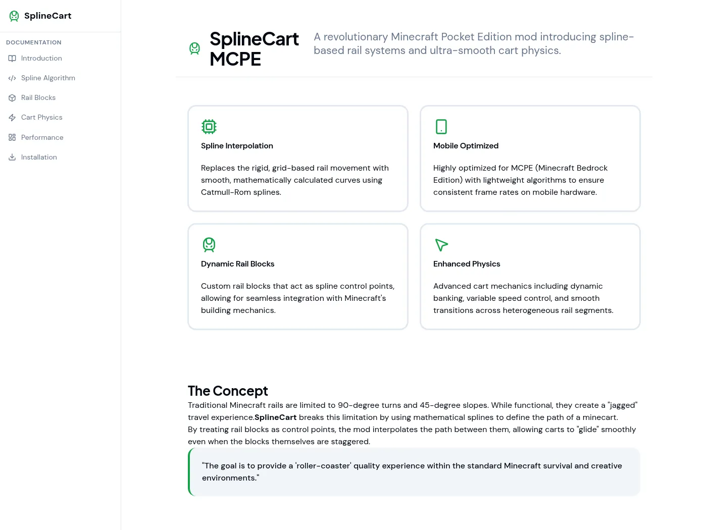 SplineCart MCPE Mod Guide