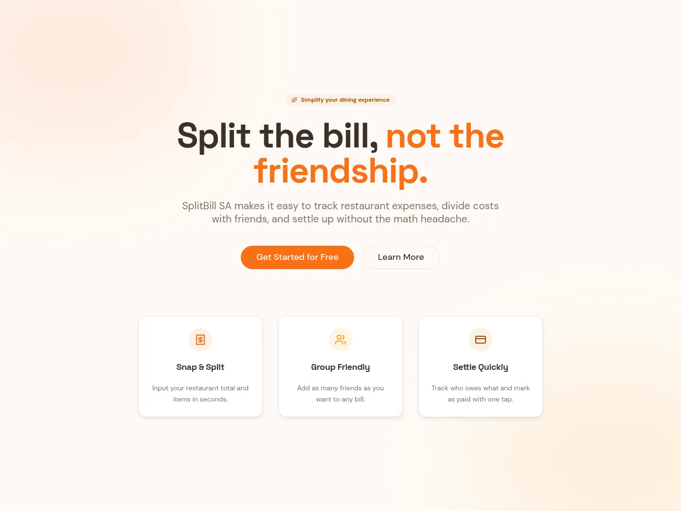 SplitBill SA App