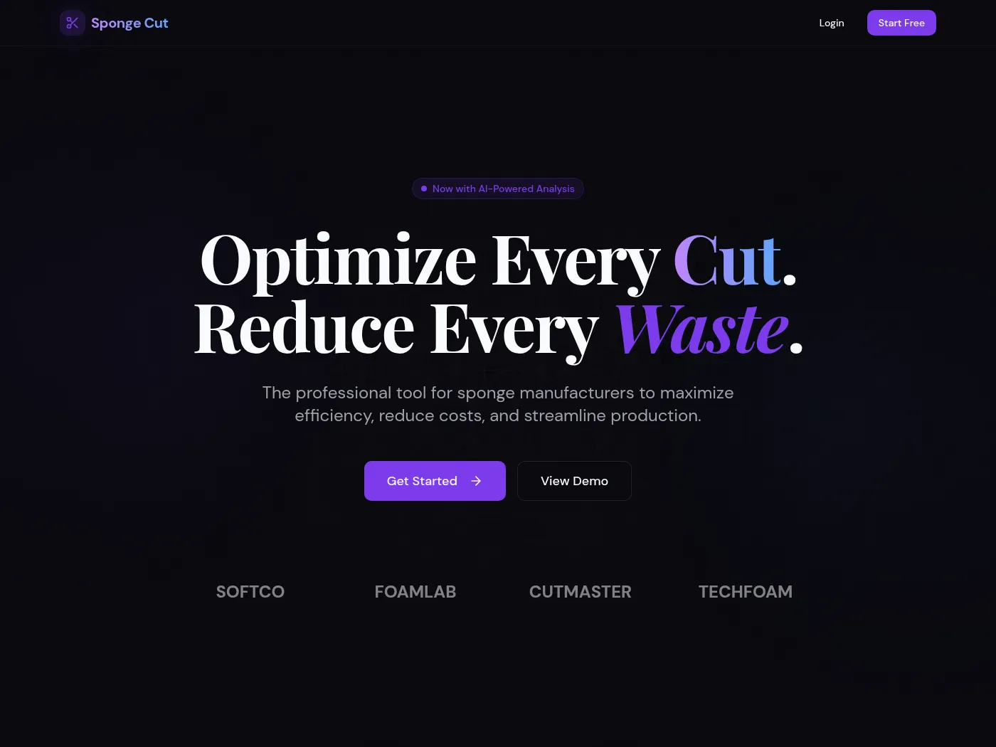 Sponge Cut Optimizer