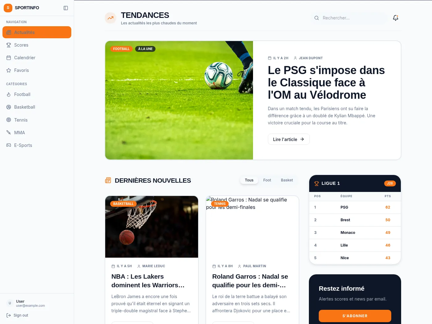 SportInfo Hub