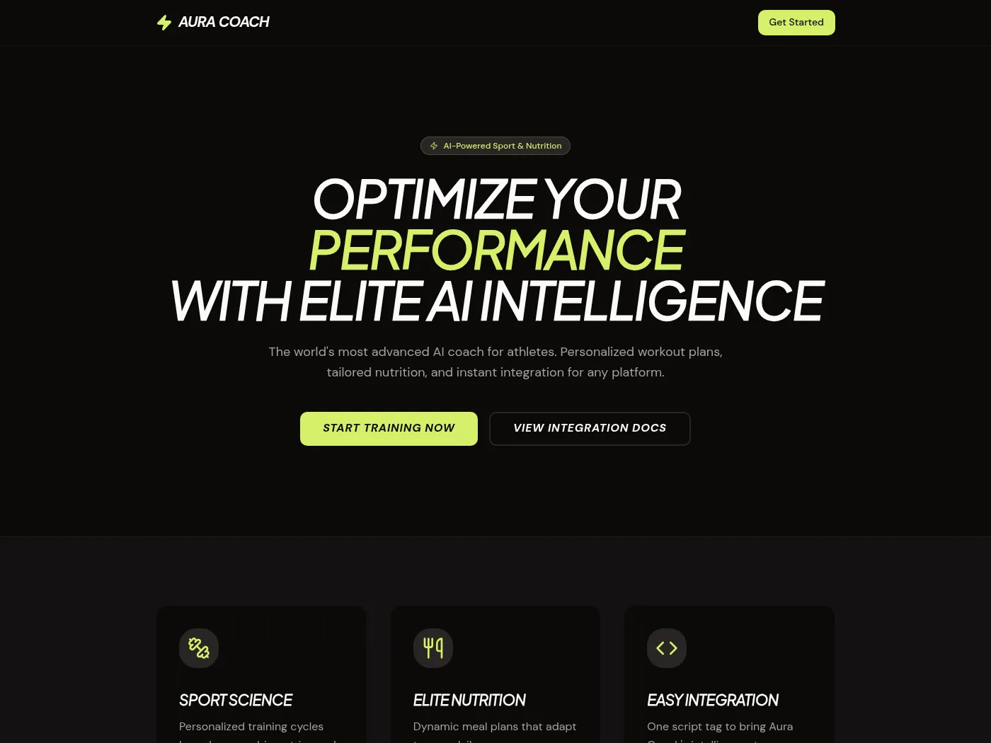 Sport & Nutrition AI Coach