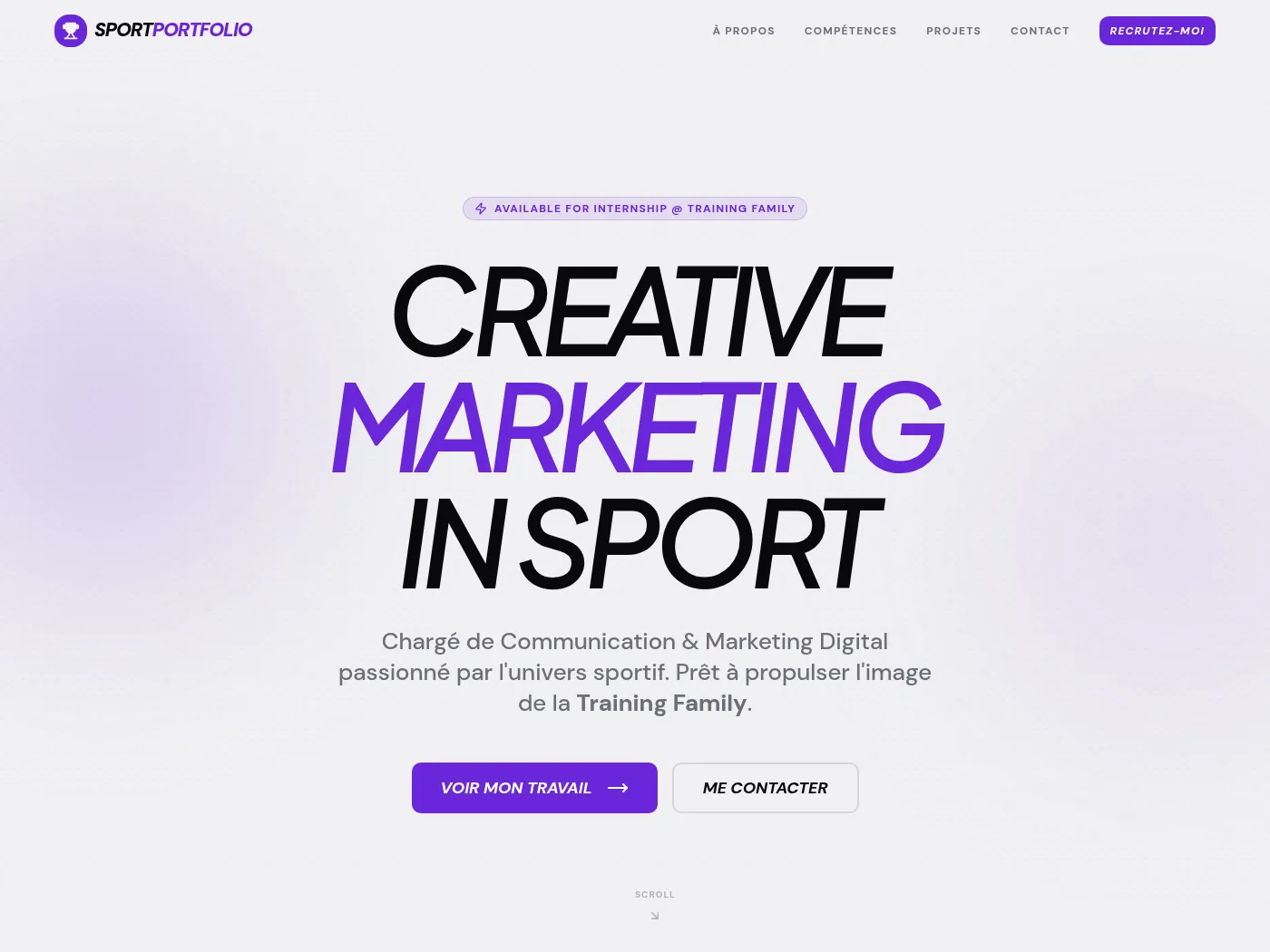 Sporty Portfolio Onepager