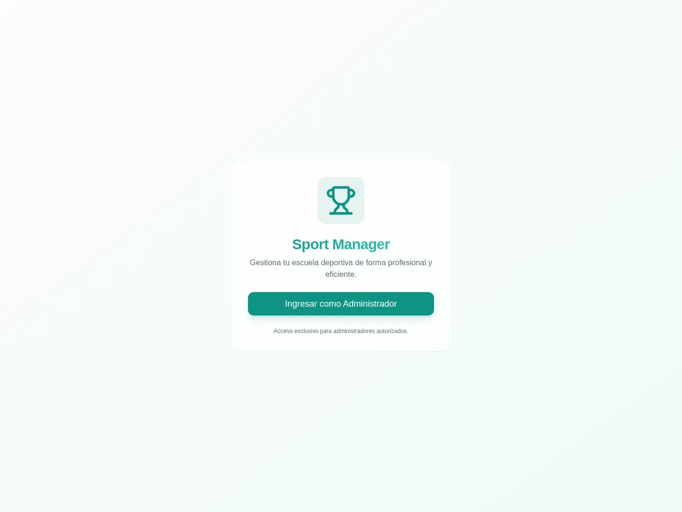Sport School Manager
