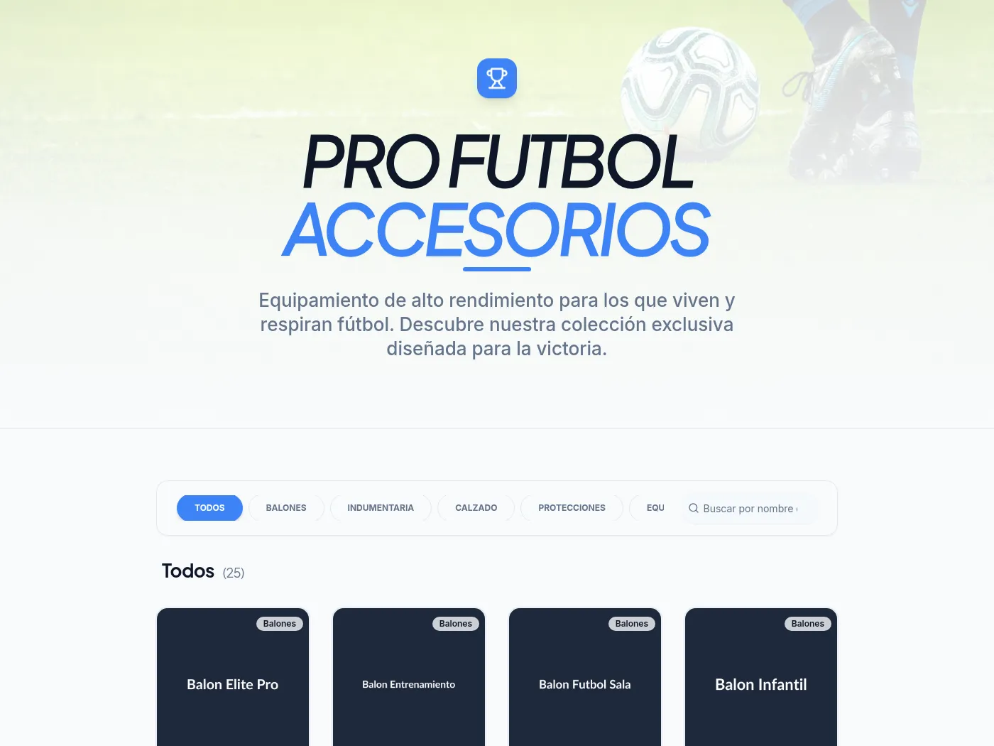 Pro Fútbol accesorios
